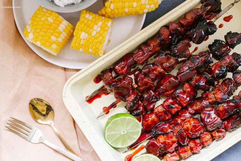 Filipino BBQ Pork Skewers - Eat with Carmen