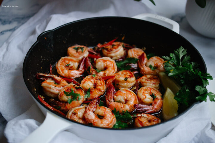 Spanish Garlic Prawns - Eat With Carmen