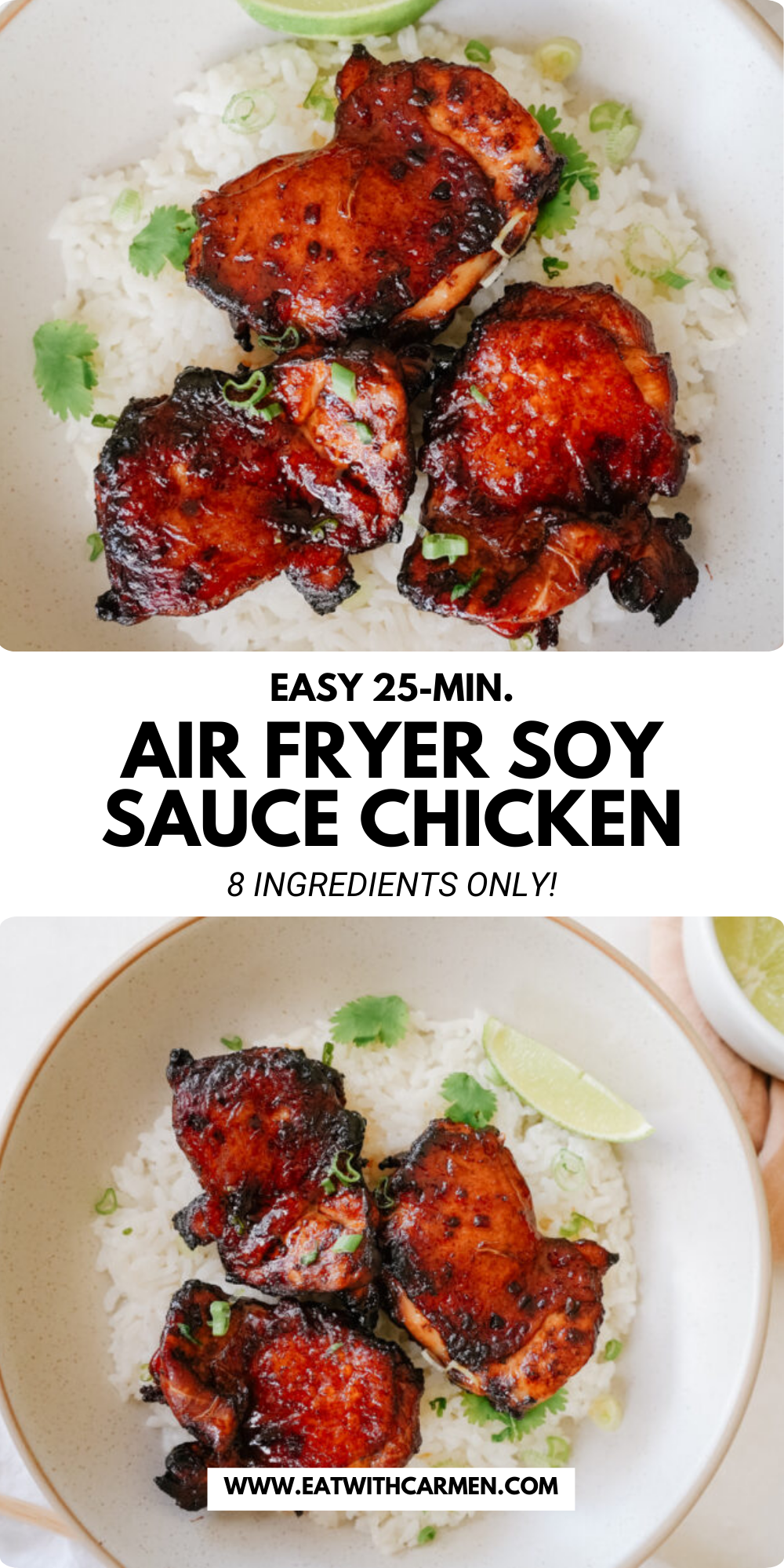 Air Fryer Soy Sauce Chicken (ready in 20 minutes) - Eat With Carmen