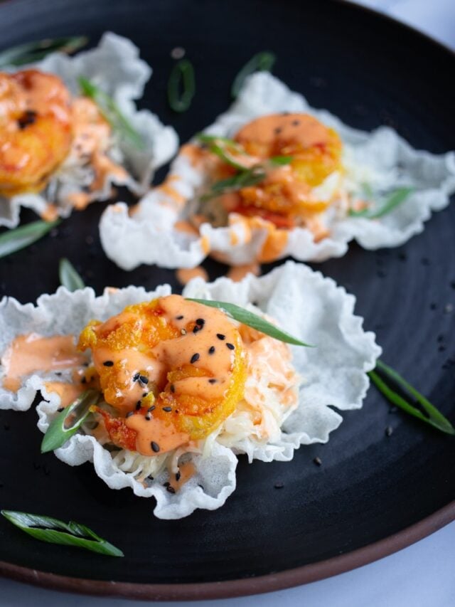 Asian Shrimp Tacos With Rice Paper Shell - Eat With Carmen