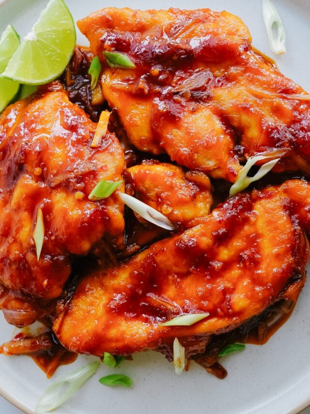 Honey Sriracha Chicken Easy Chicken Breast Recipe Eat With Carmen