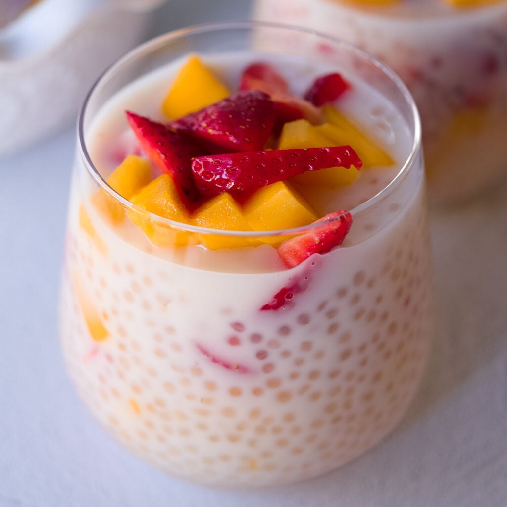 Mango Sago Recipe (with added strawberries)