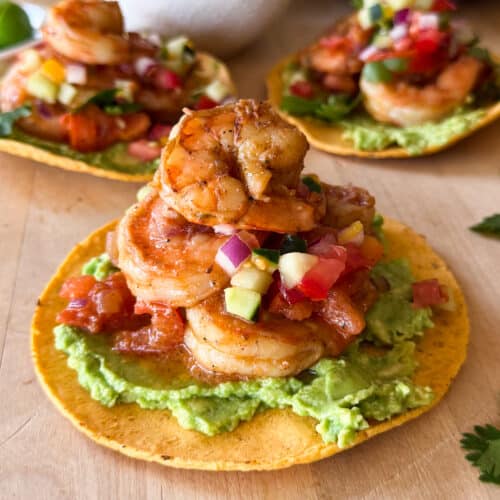 Crispy Shrimp Tostada - Eat With Carmen
